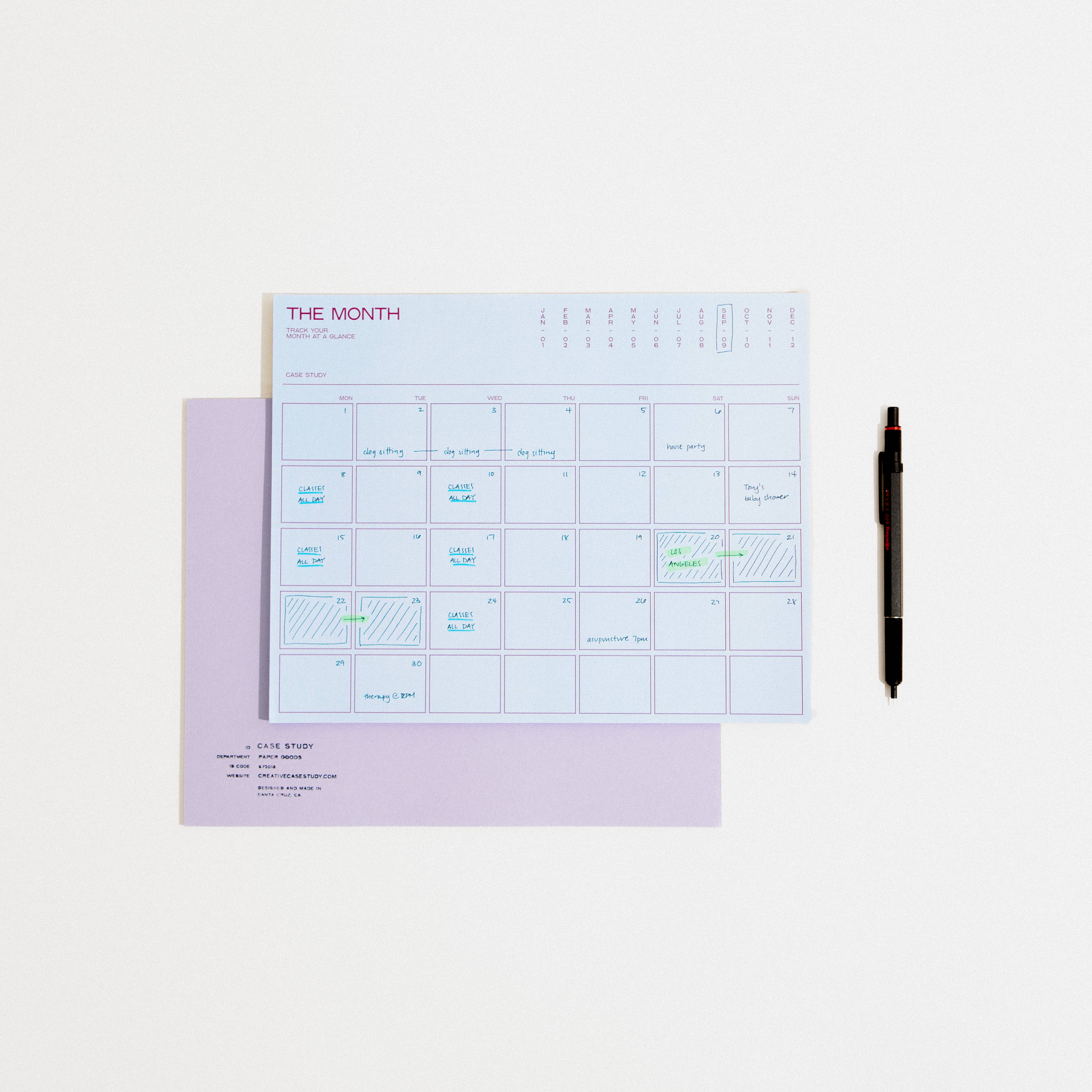 Case Study - Monthly Desk Planner Notepad – The Shop by Porter: Retail Shop